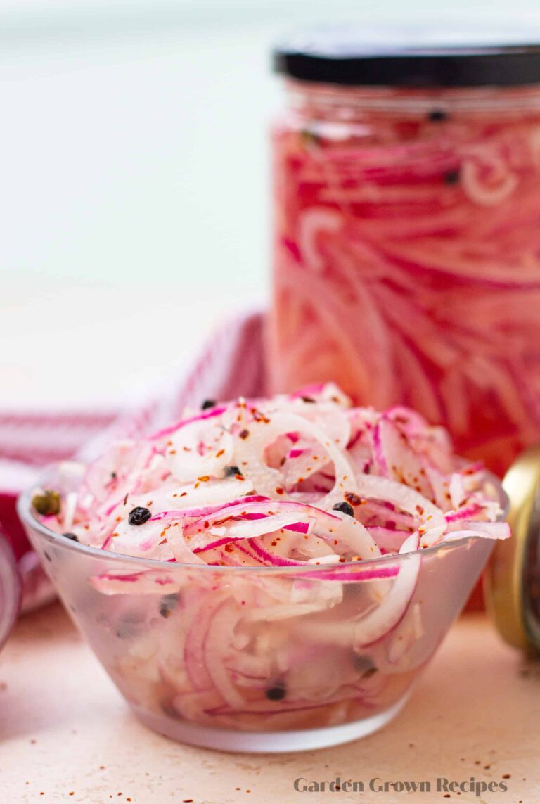 Easy Sweet and Spicy Pickled Red Onions Recipe