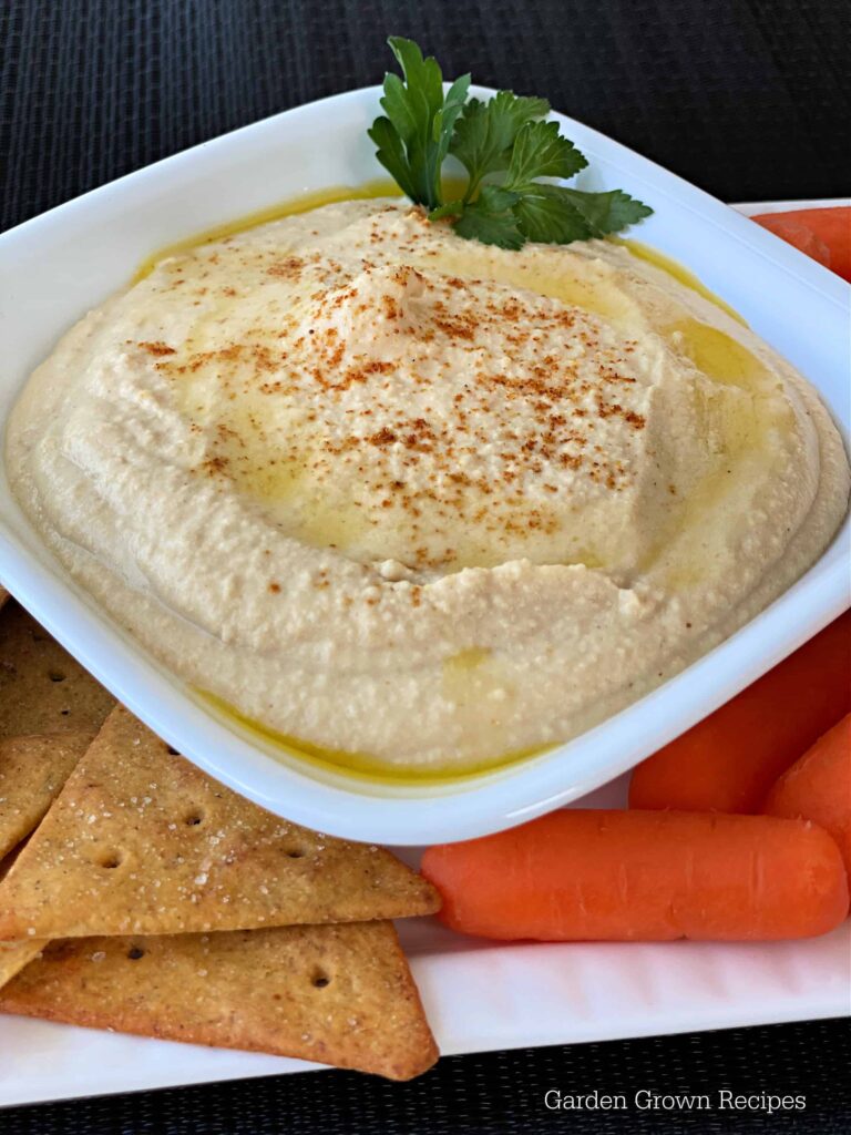 Creamy Homemade Hummus Recipe without Garlic