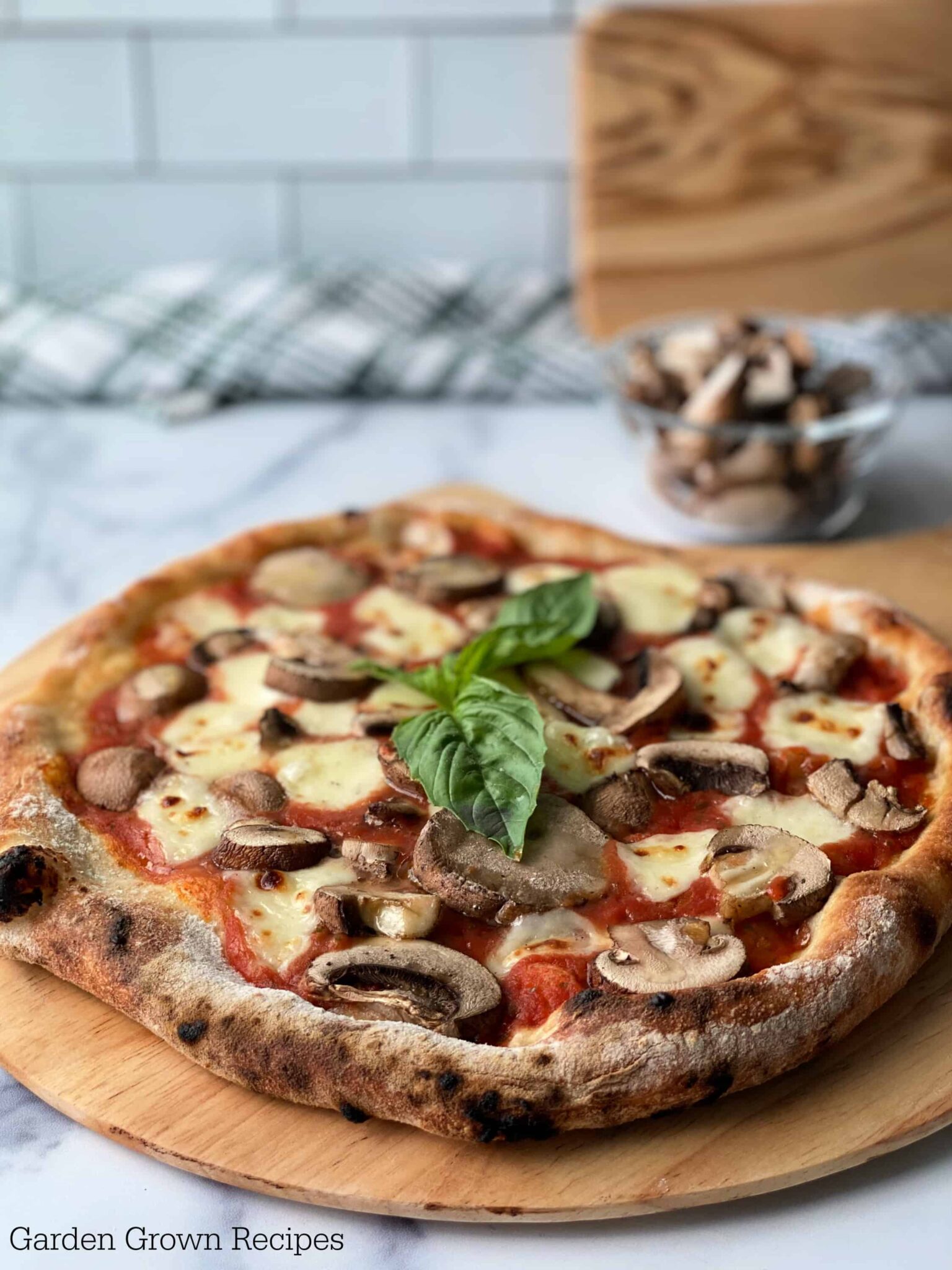 Mushroom Pizza Recipe with Portobello Mushrooms